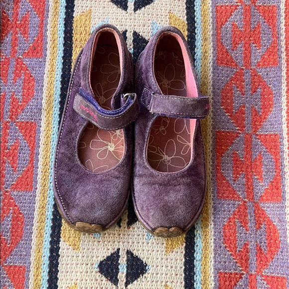 Morgan & Milo | Shoes | Morgan Milo Brand Suede Purple Kids Mary Jane ...